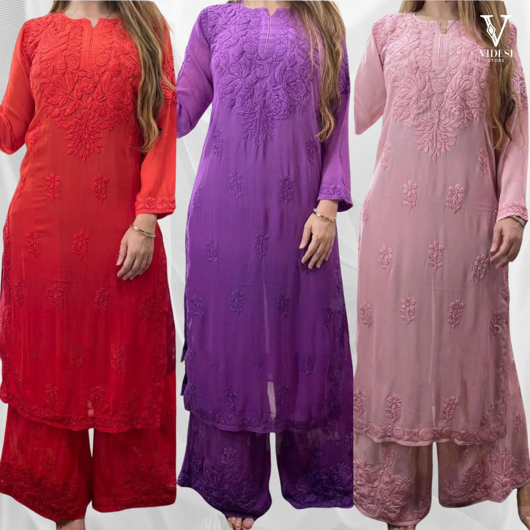 Royana Stylish Chain-Stitched Havy Reyon Suit